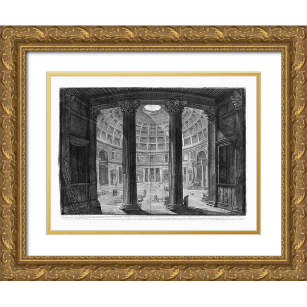 Piranesi 18x15 Gold Ornate Wood Framed with Double Matting Museum Art ...