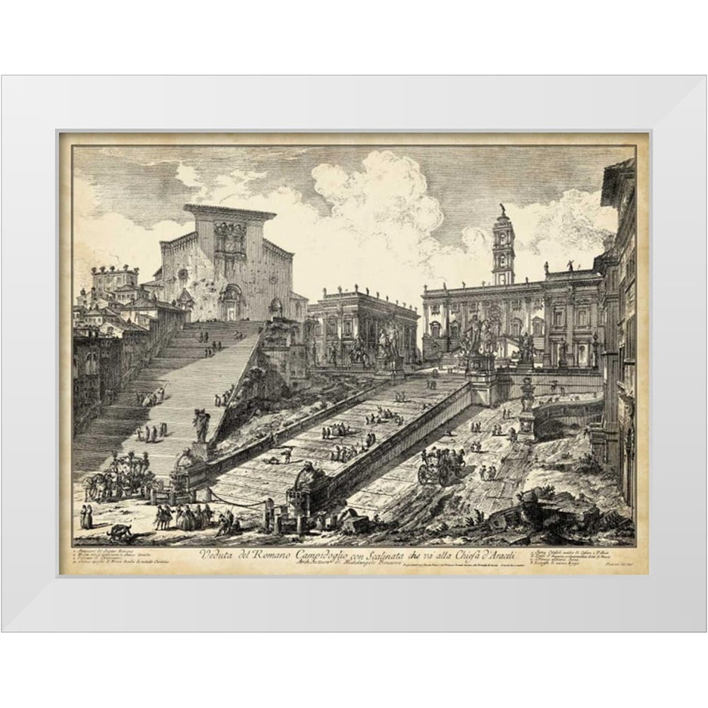 Piranesi 18x15 White Modern Wood Framed Museum Art Print Titled ...