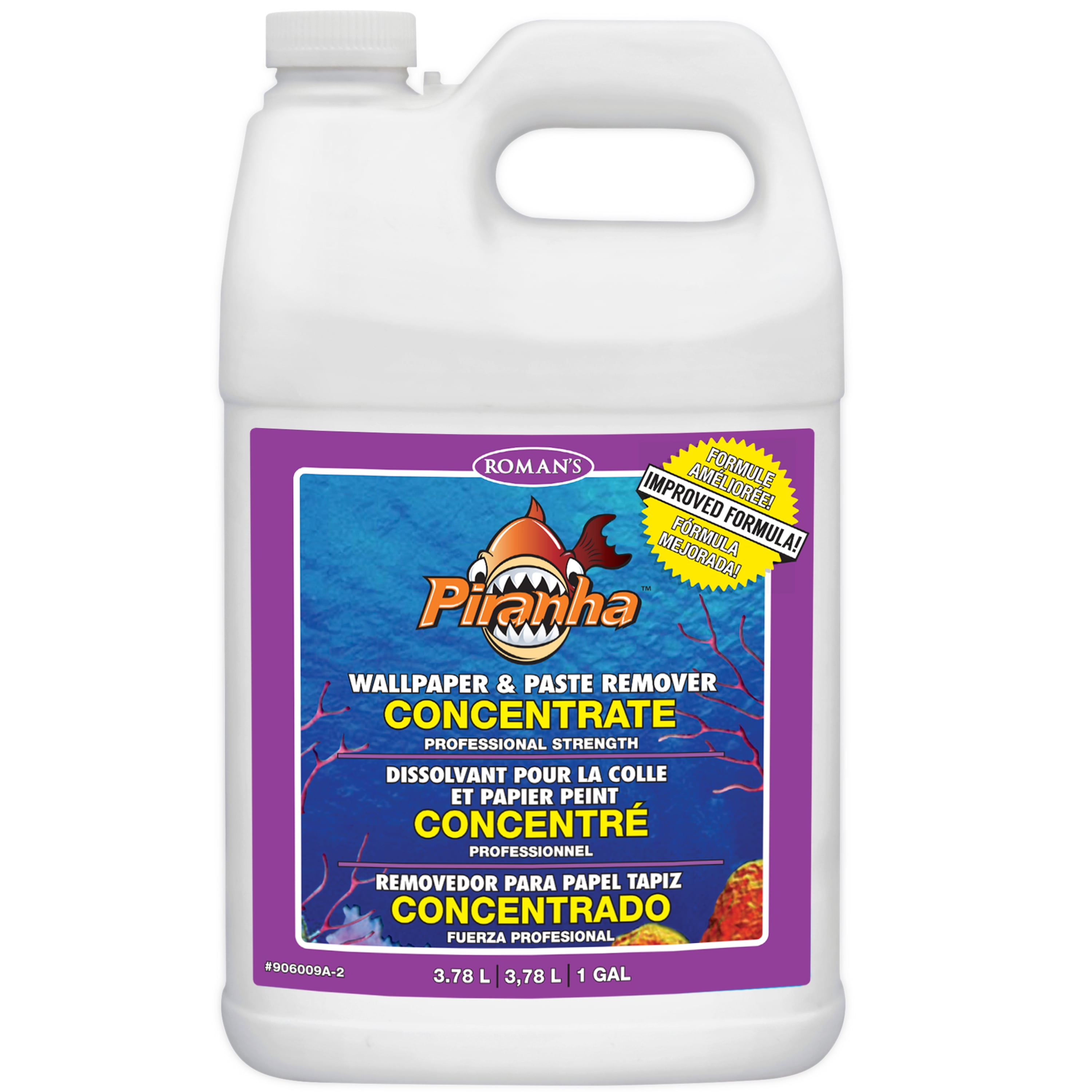 Piranha Concentrate Wallpaper and Paste Remover, 1-Gallon - Walmart.com
