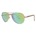 Piranha Eyewear Ultra II Gold Frame Womens Aviator Sunglasses with ...