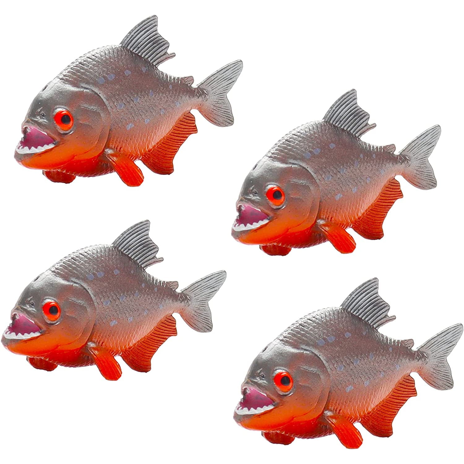Piranha Figurines Small Piranha Figures Fake Piranha Model Realistic ...