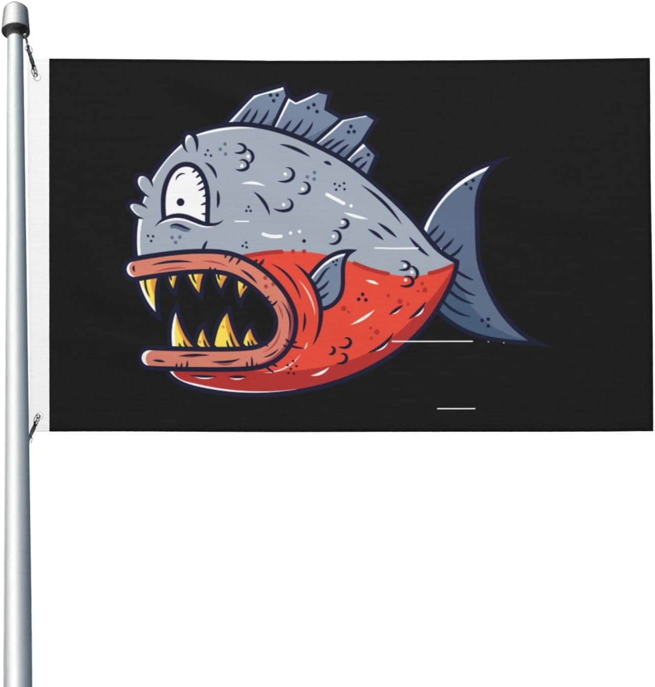 Piranha Garden Flag Outdoor Indoor Party Home House Sign Decor Banner ...