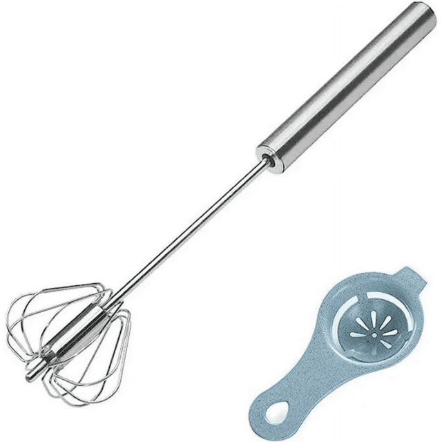 Piranha Hand-Push Whizzy Whisk - 12inch Stainless Steel Manual Egg ...
