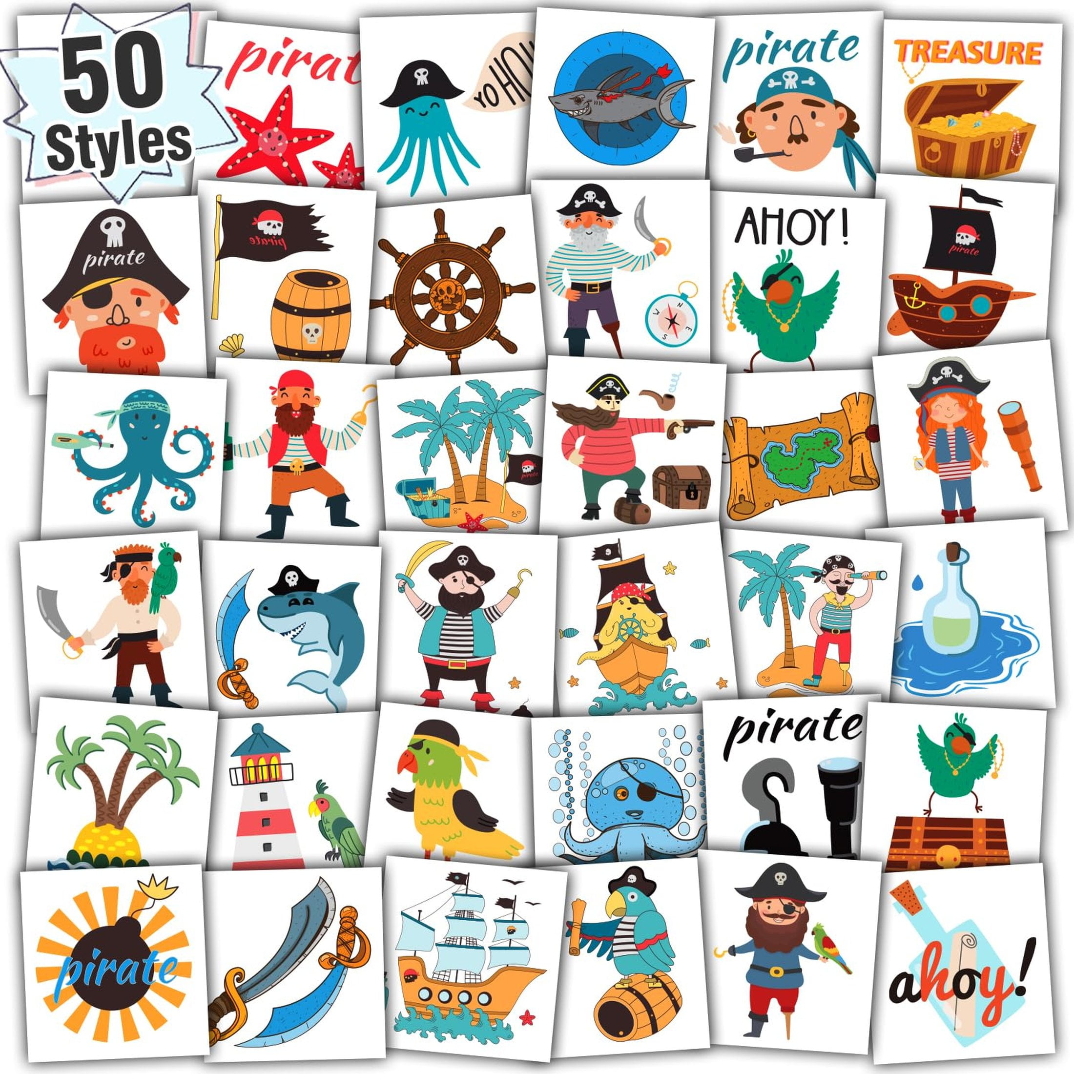 Pirate Adventure Loot Pack - Individually Wrapped Pirate Party Sheets ...