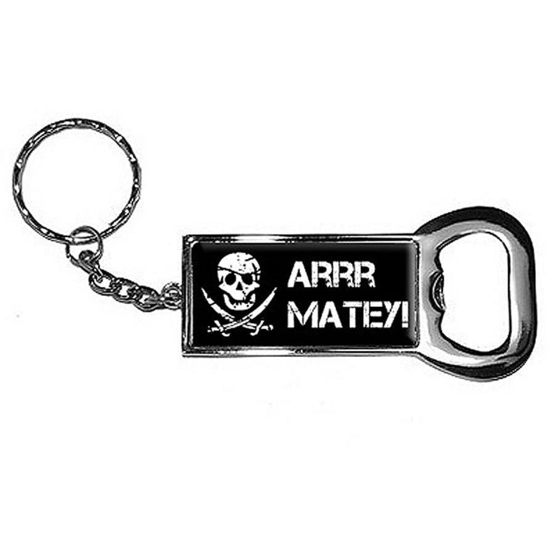 Pirate Arrr Matey Keychain Key Chain Ring Bottle Bottlecap Opener ...