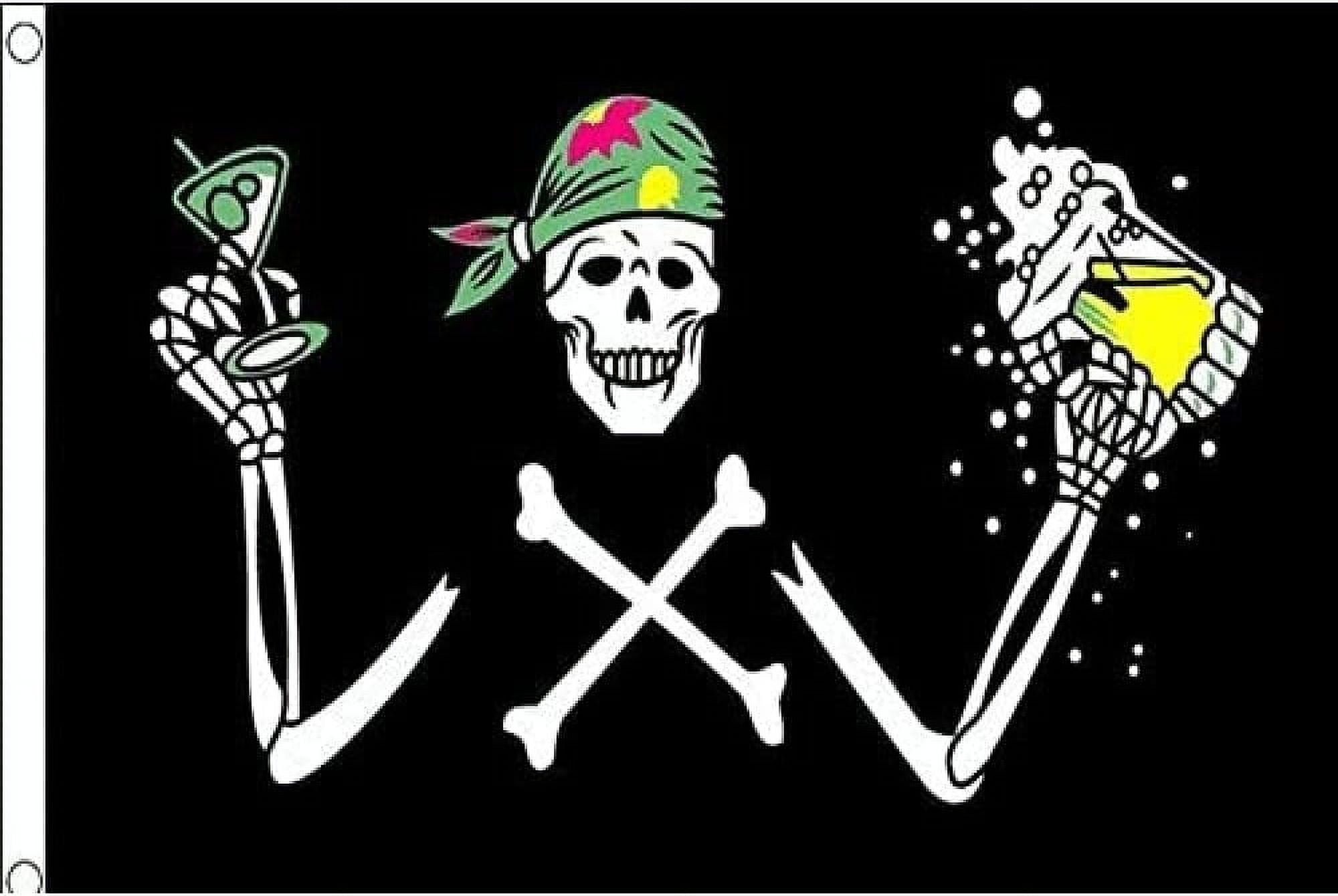 Pirate B-eer Flag - 3x5 Ft - Polyester drunk pirate Banner With Two ...