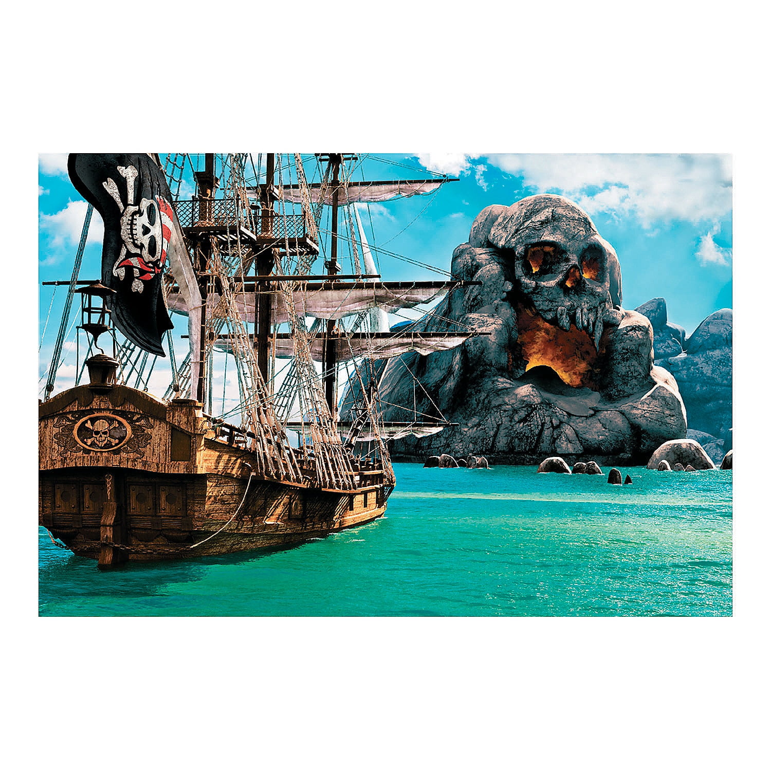 Pirate Backdrop Banner - Party Decor - 3 Pieces - Walmart.com
