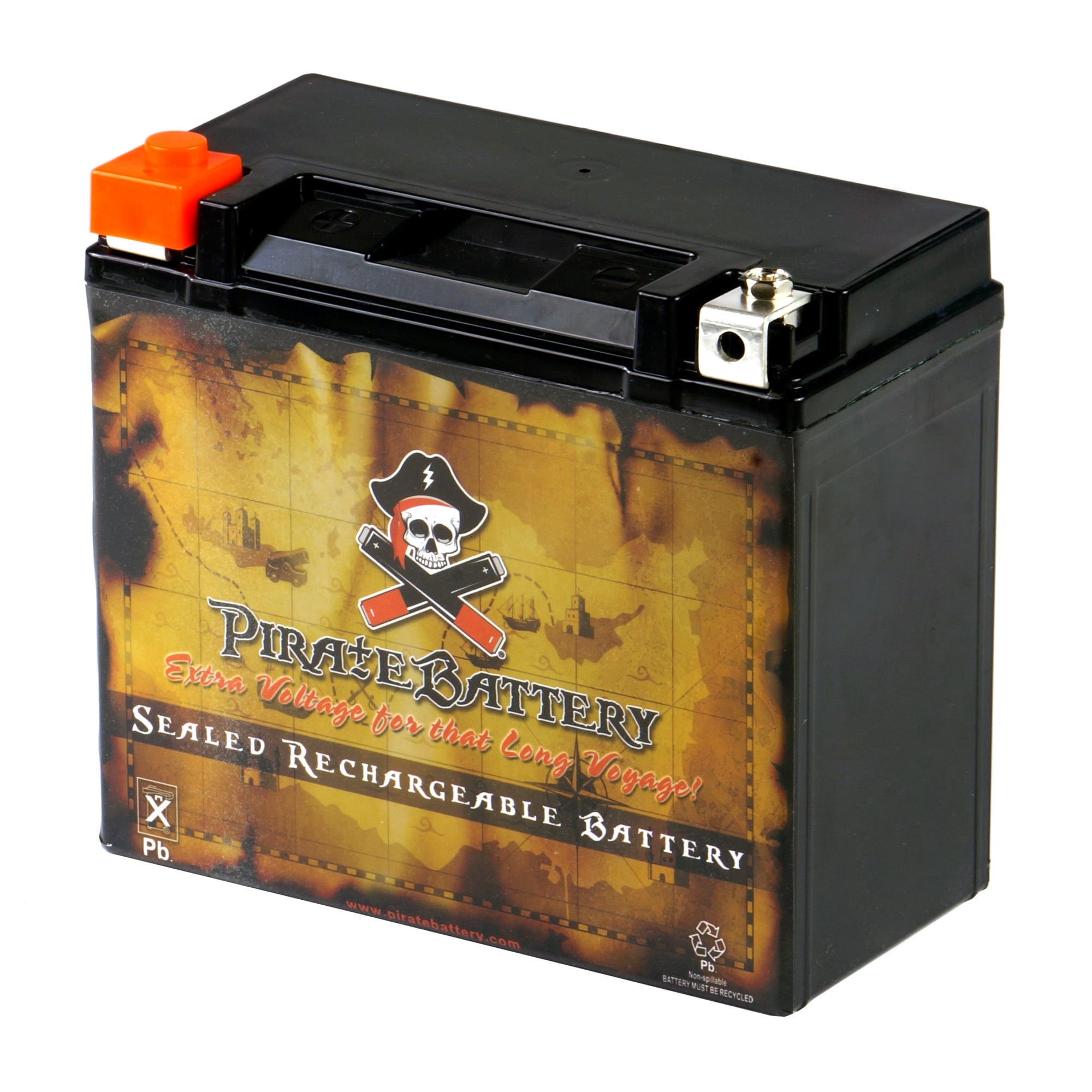 Pirate Battery YTX20-BS (20-BS 12 Volt,18 Ah, 270 CCA) Motorcycle ...