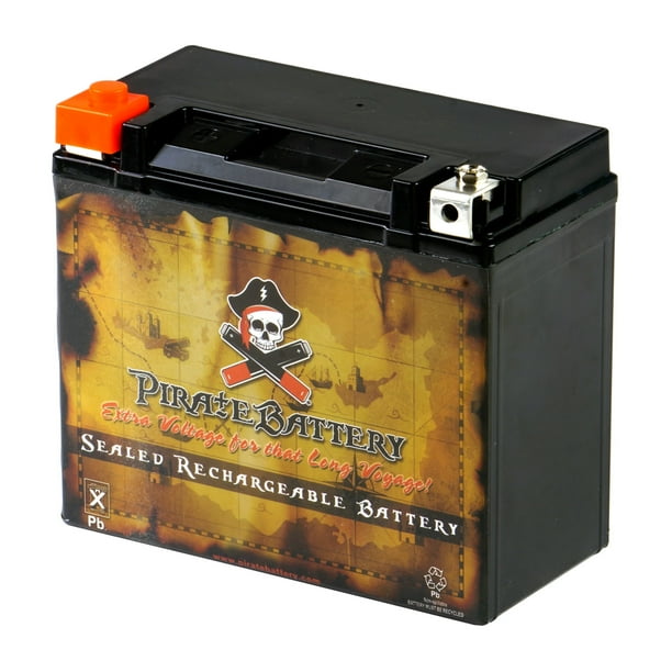 Pirate Battery YTX20H-BS (20H-BS 12 Volt,18 Ah, 310 CCA) Motorcycle Battery for Harley-davidson ...