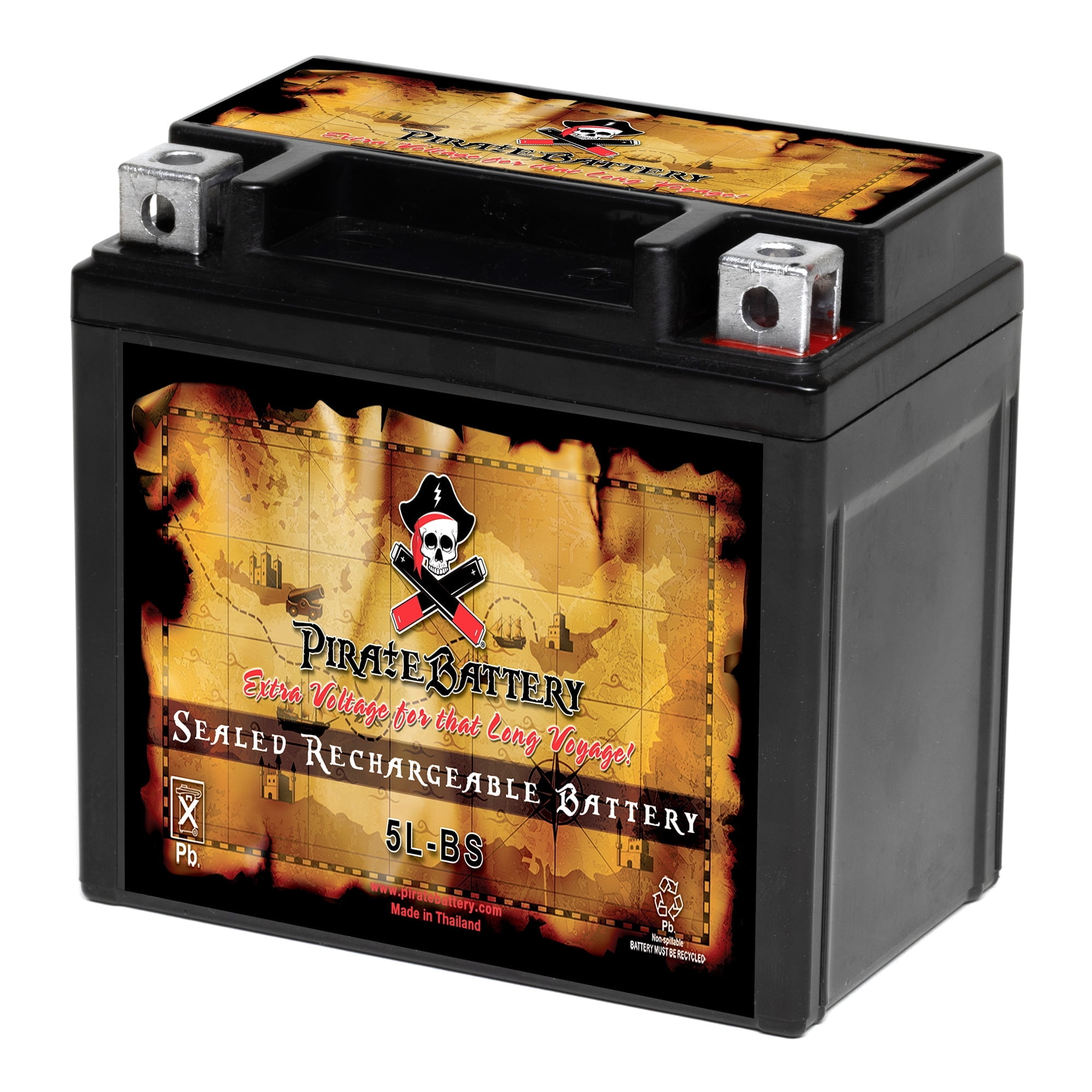 Pirate Battery YTX5L-BS (5L-BS 12 Volt,4 Ah, 65 CCA) High Performance ...