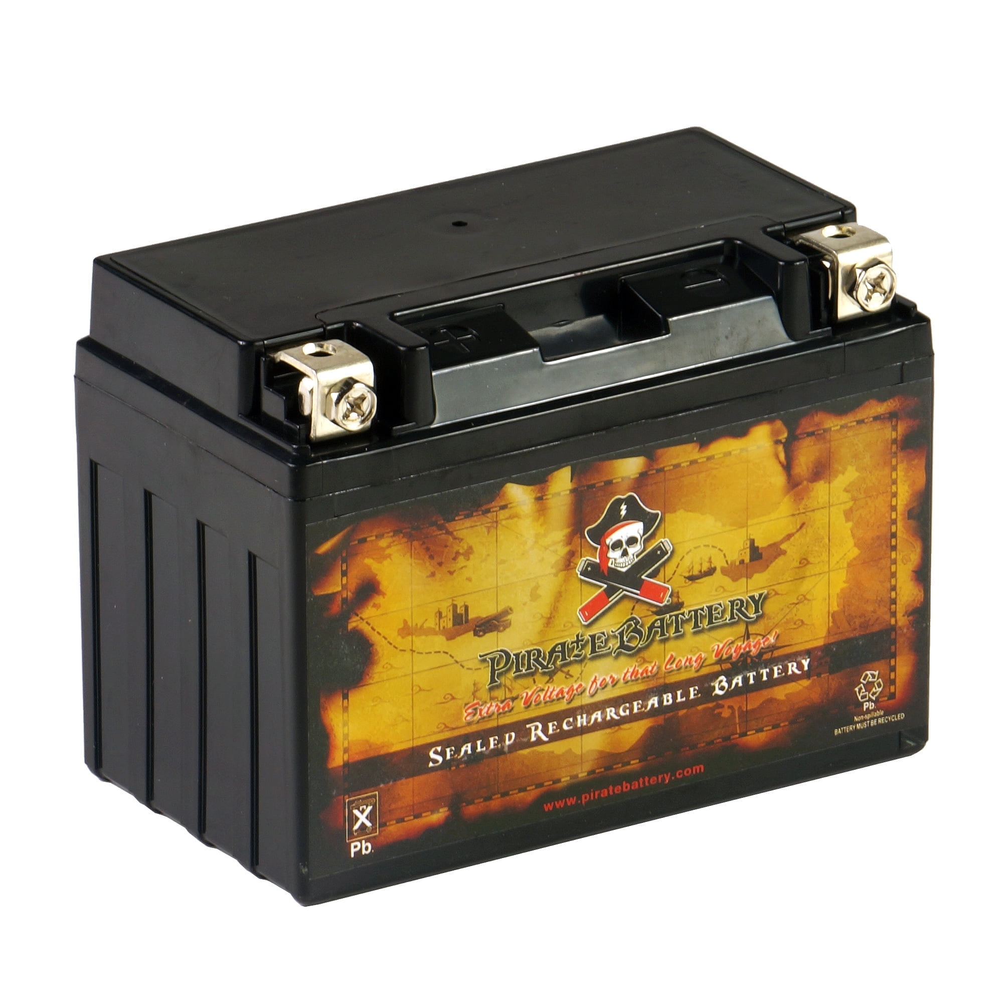 Pirate Battery YTX9-BS (9-BS 12 Volt,8 Ah, 120 CCA) Motorcycle Battery ...
