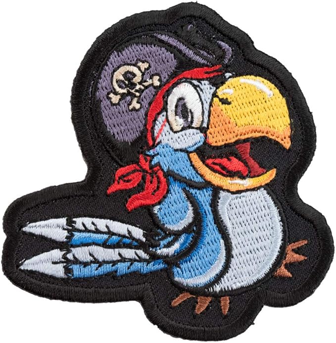 Pirate Bird Blue Parrot Patch, Parrot & Animal Patches - Walmart.com