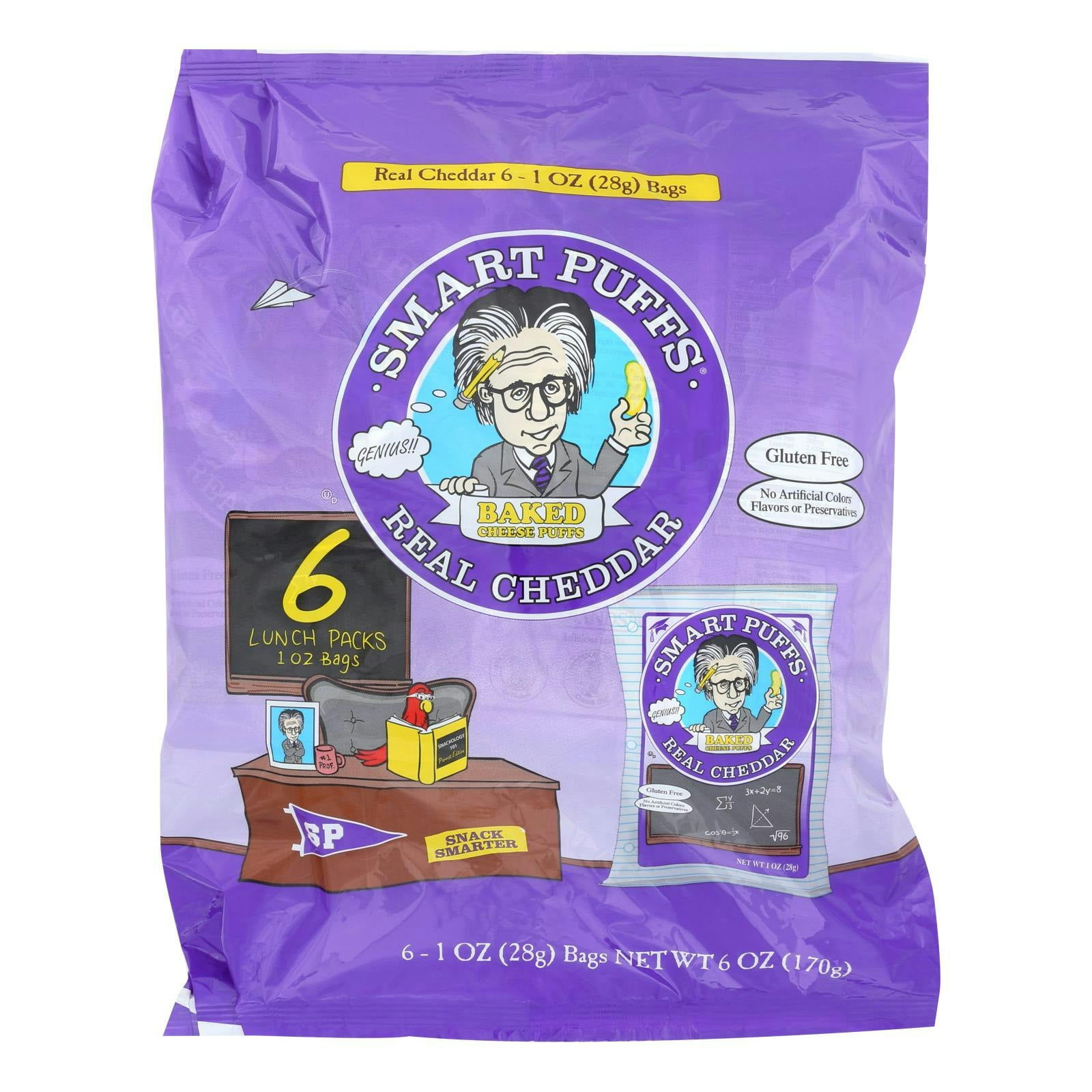 Pirate Brands Puffs Smart Puffs Aged White Cheddar 6.75 oz (Pack Of 12 ...