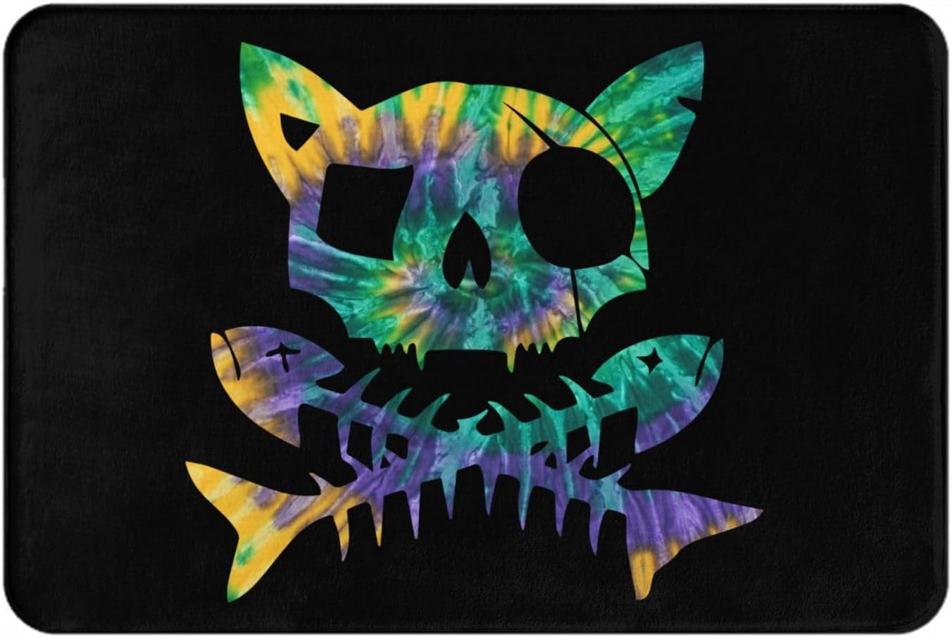 Pirate Cat Skull and Crossbone Indoor Doormat, Door Entrance Rug ...