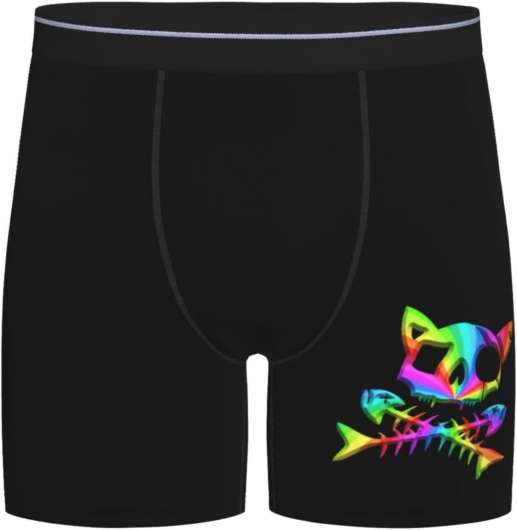 Pirate Cat Skull and Crossbone Men's Briefs Soft Men's Boxer Briefs ...