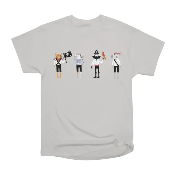 Pirate Cats T-Shirt Tee Gift For Him Merch For Her Apparel For Friend ...