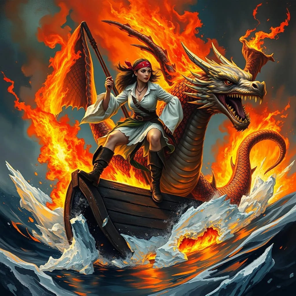 Pirate Fire & Flame Adult Puzzle 500 pieces - Memorial Day Patriotic ...