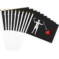 Pirate Flag Blackbeard Flag Small Mini Hand Held Flags 5.5x8.2 Inch ...