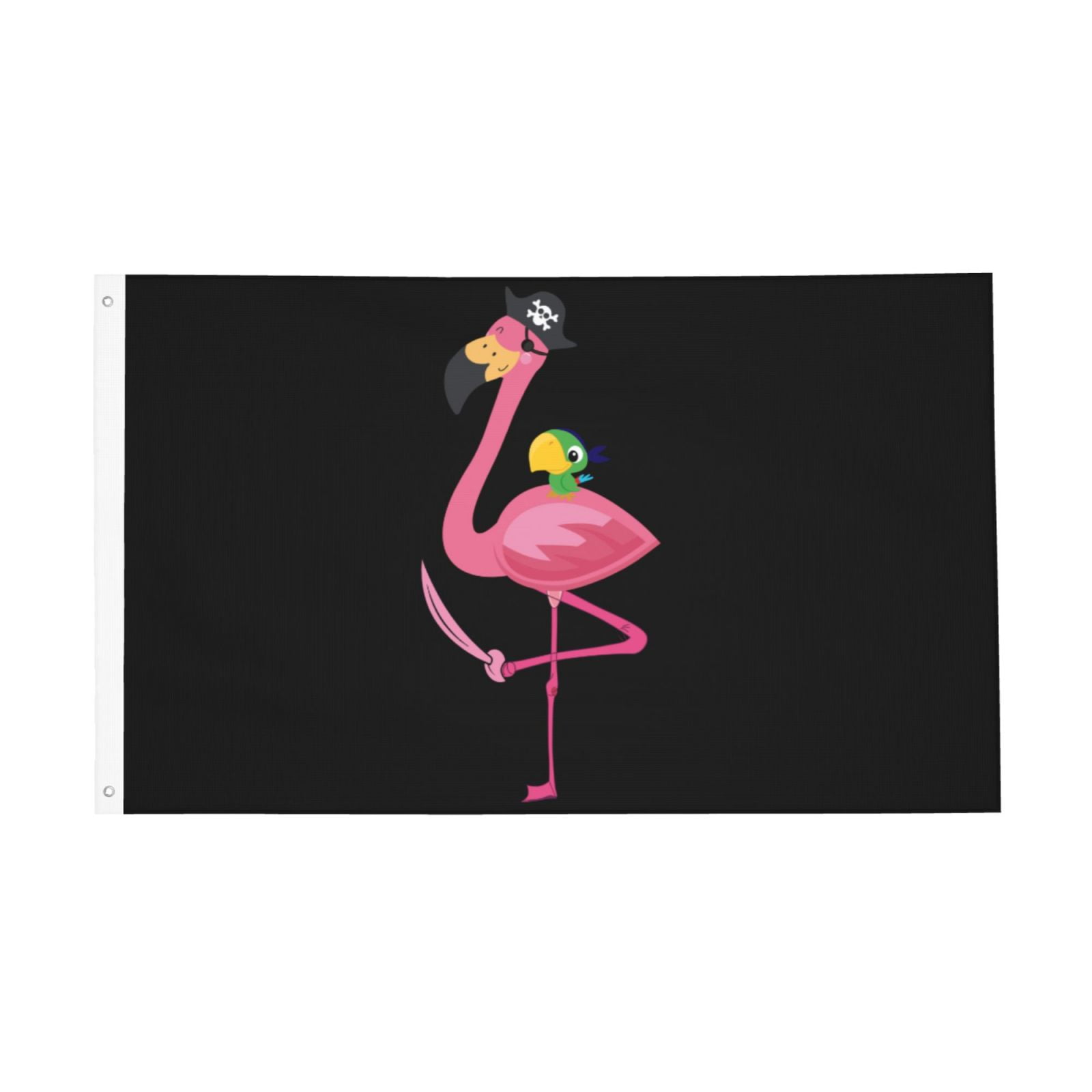 Pirate Flamingo Flag 3x5 Ft Outdoor Indoor With Grommet Garden Yard ...