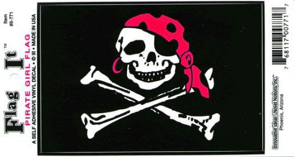Pirate Girl flag decal for auto, truck or boat - Walmart.com
