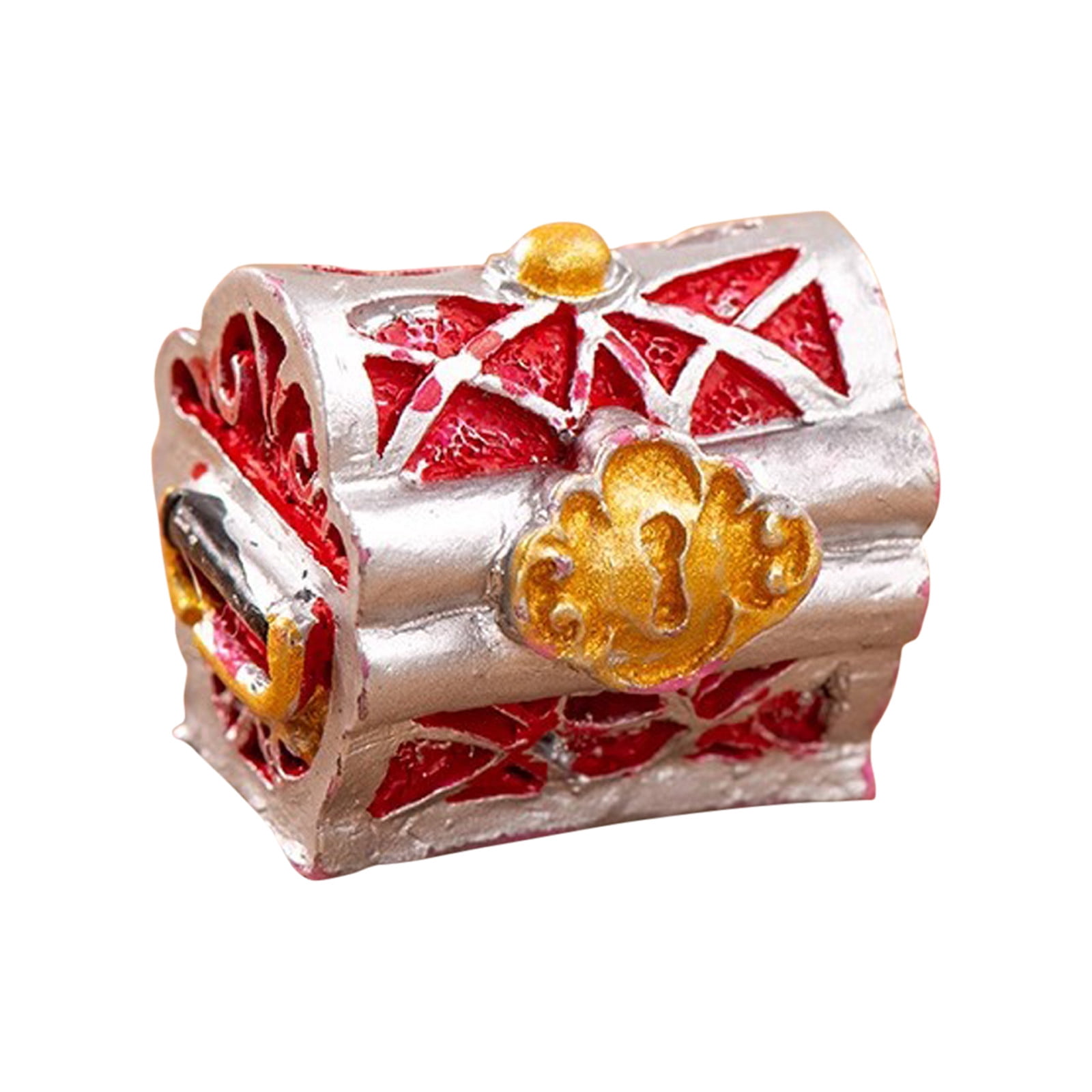 Pirate Gold Gold Coin Treasure Chest Gift Aquarium Miniature Resin ...