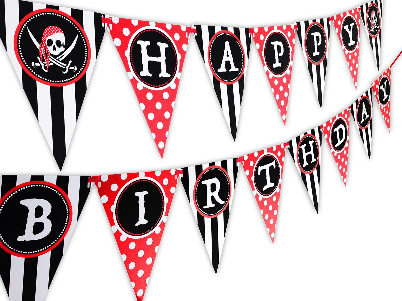Pirate Happy Birthday Banner Pennant - Walmart.com