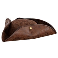 Skeleteen Colonial Black Tricorn Hat - Revolutionary War Costume ...