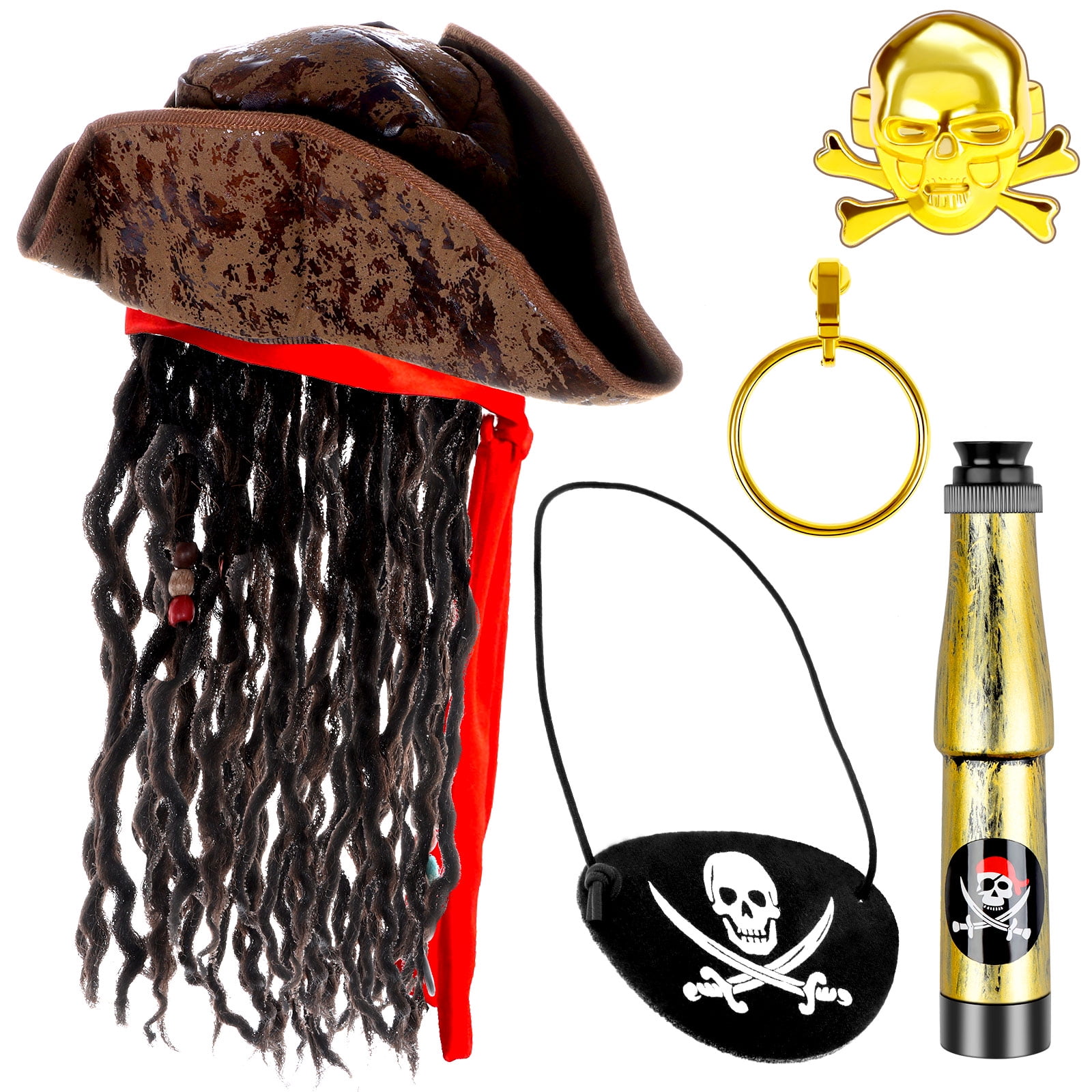 Pirate Hat with Dreadlocks Caribbean Pirate Hat Caribbean Pirate ...
