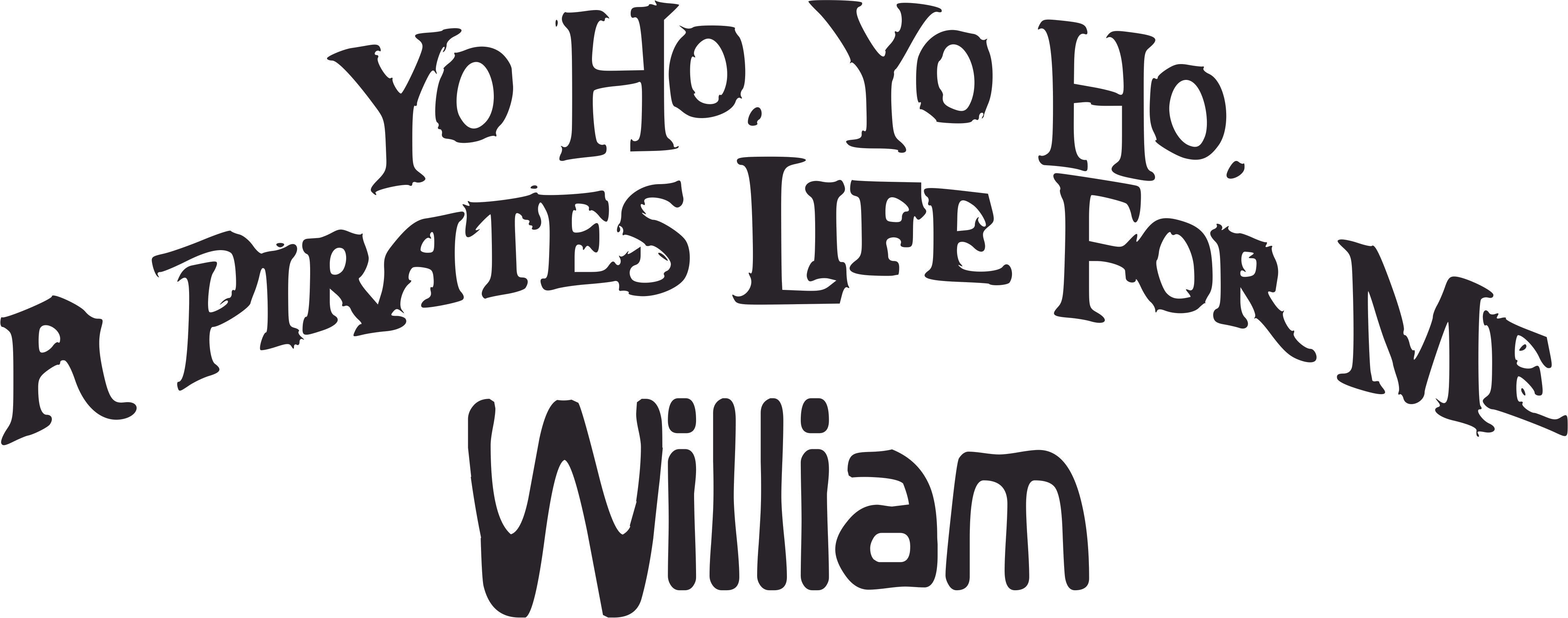 Pirate Life Pirates Yoho Yoho Customized Wall Decal - Custom Vinyl Wall ...