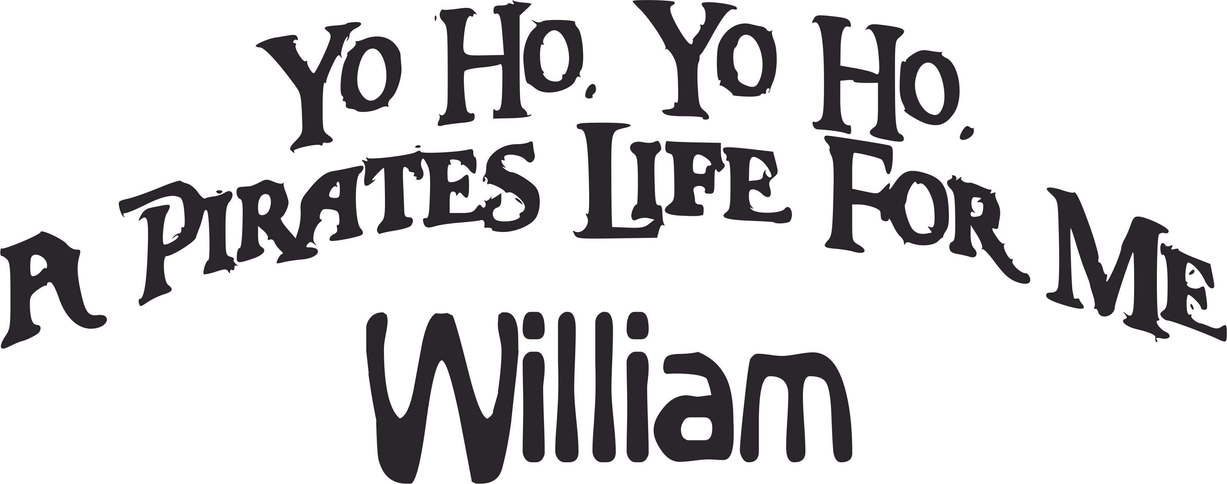 Pirate Life Pirates Yoho Yoho Customized Wall Decal - Custom Vinyl Wall ...