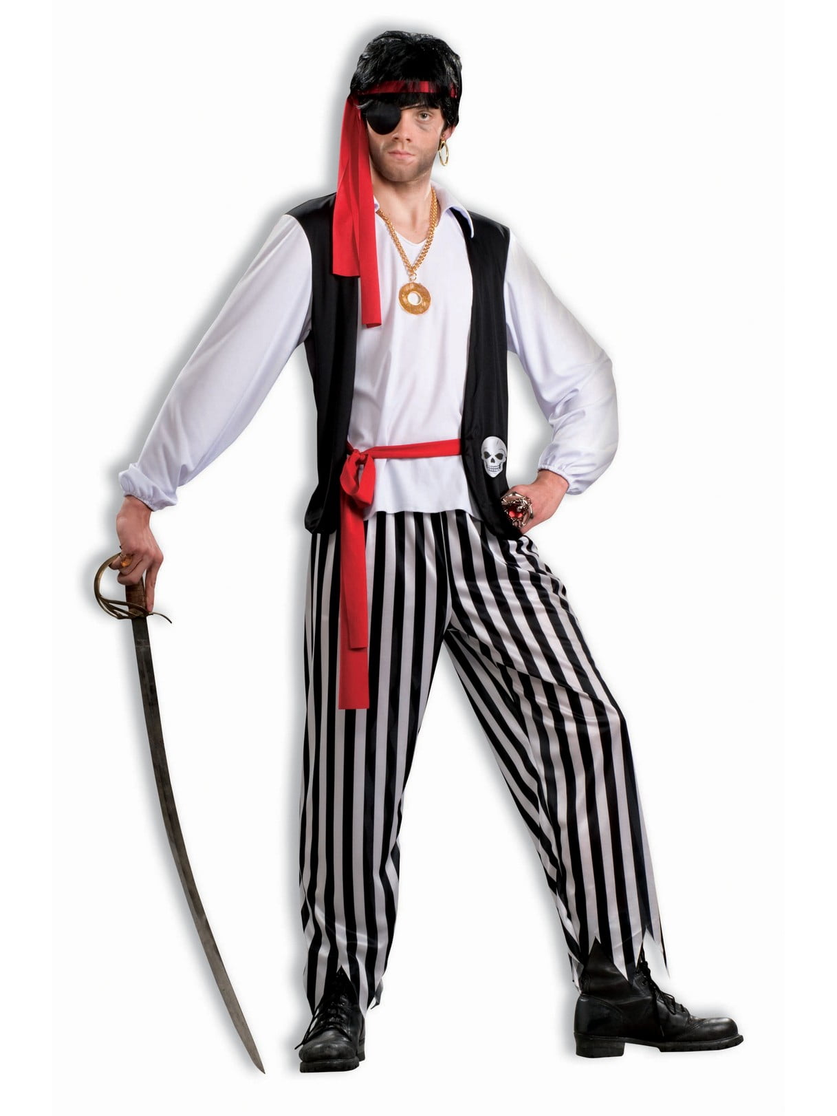 Halloween Pirate Matey - Men's Standard Adult Costume with Head Sash ...