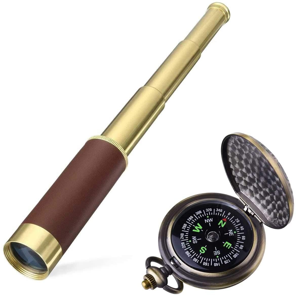 Pirate Monocular Telescope for Kids & Adults, Handheld Collapsible ...