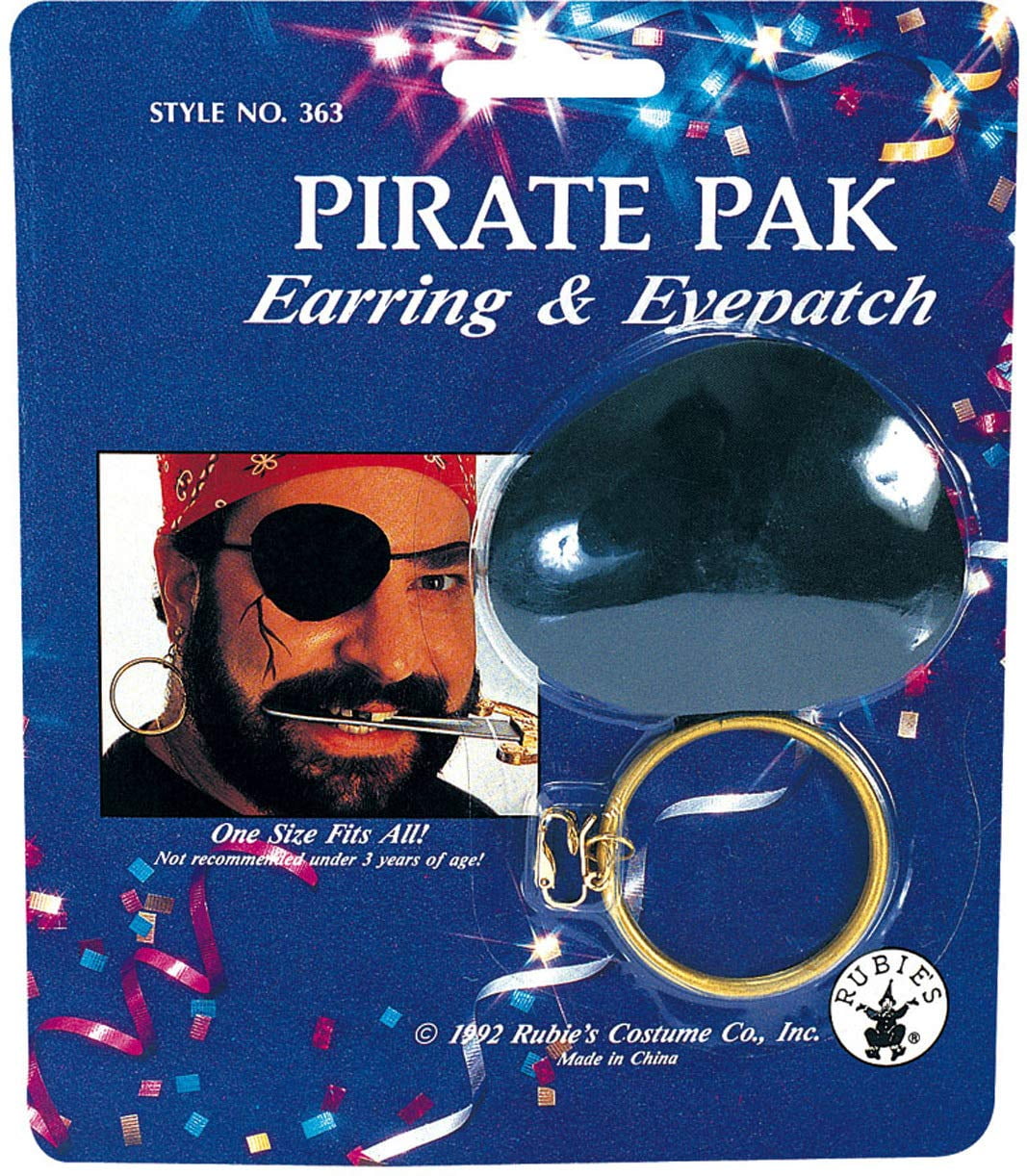 Pirate Pack Earring & Eyepatch - Pirates - Walmart.com