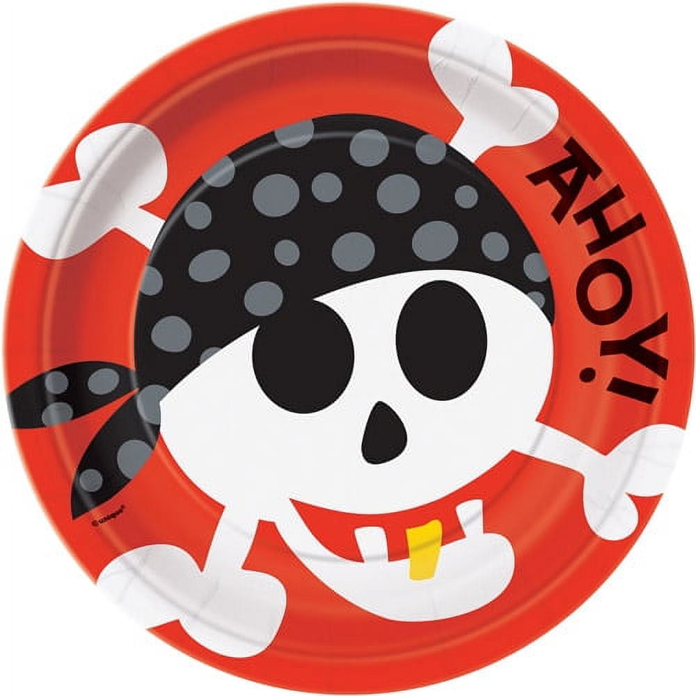 Pirate Party Paper Dinner Plates, 9in, 8ct - Walmart.com