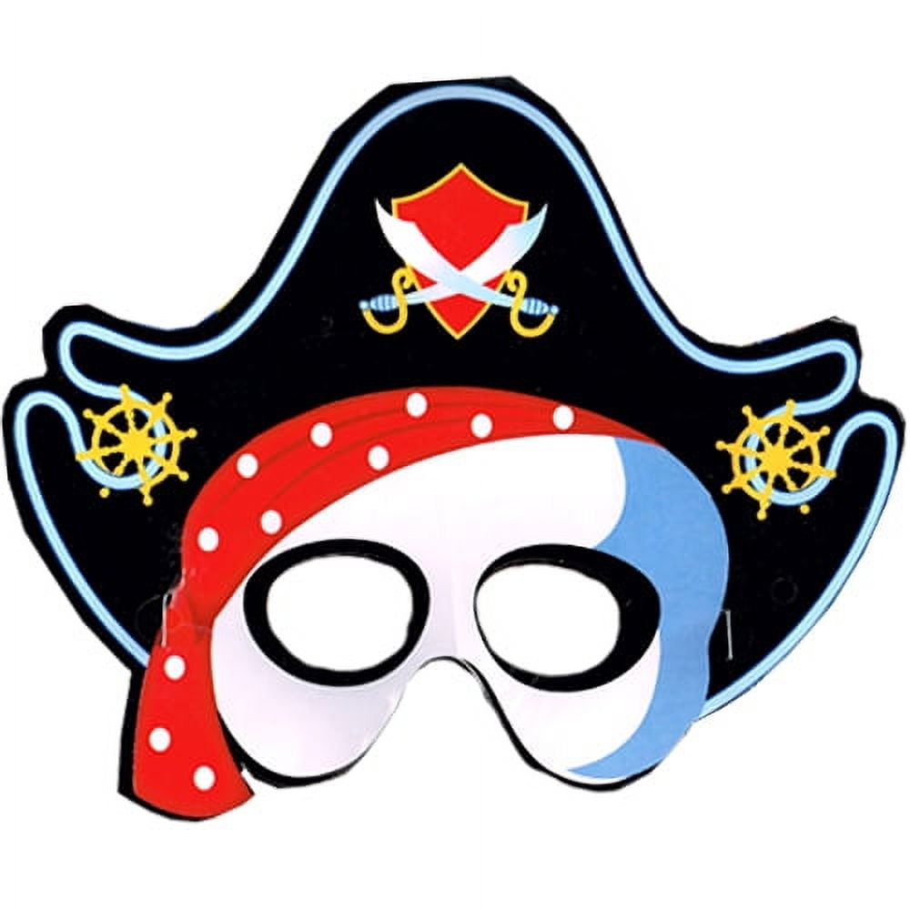 Pirate Party Paper Masks w/ 3 Designs (6ct) - Walmart.com