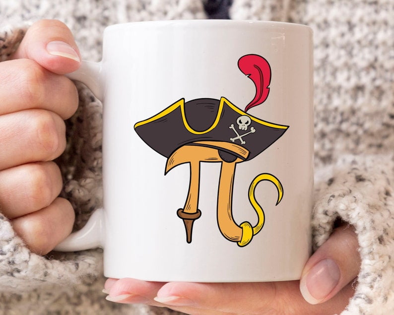 Pirate Pi Mug Mathematics Educator Coffee Cup Math Teacher Pi Pirate ...