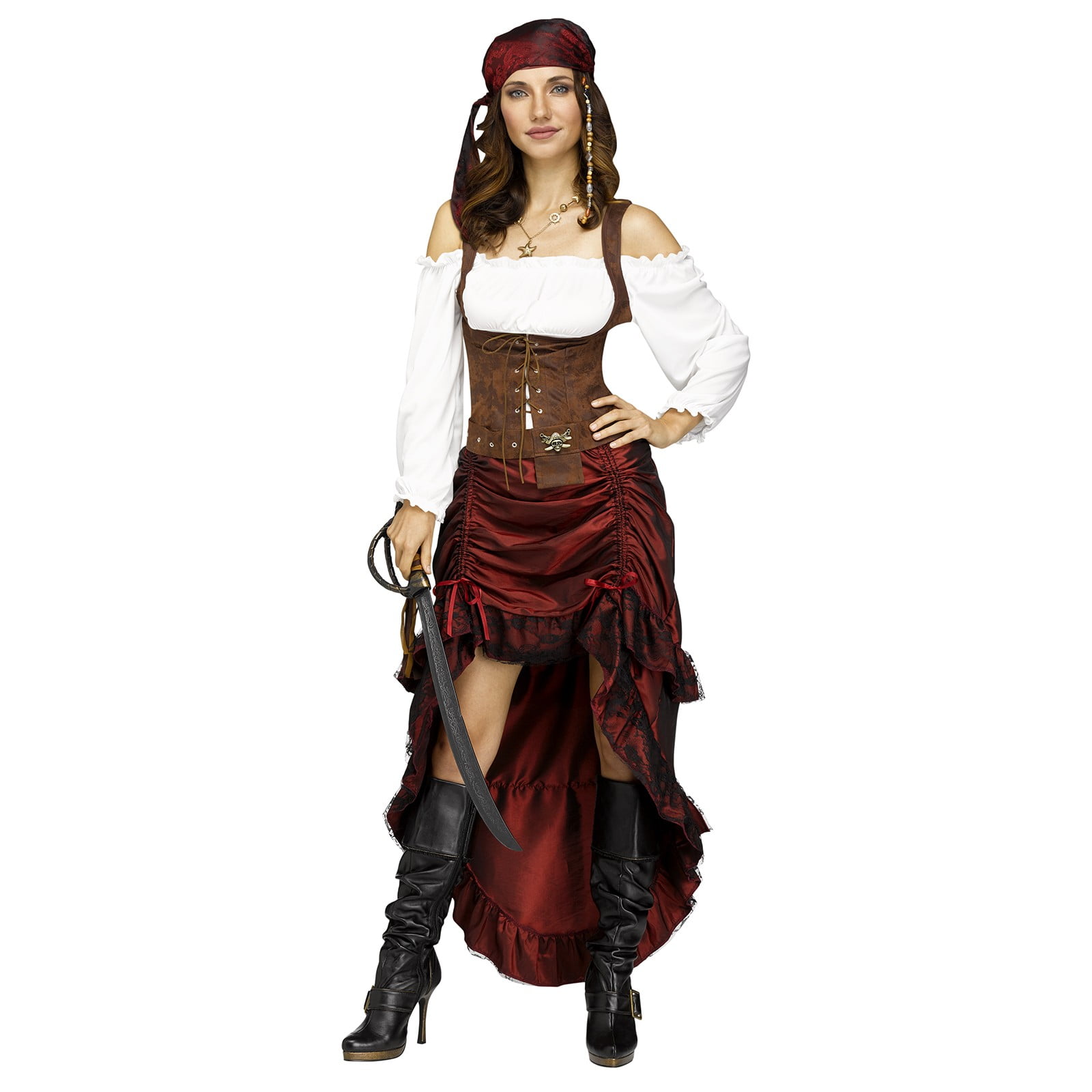 Lady's Halloween Pirate Queen Adult Costume for Women - Walmart.com