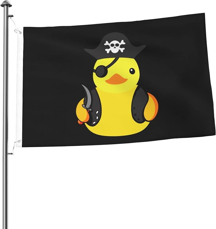 Pirate Rubber Duck Garden Flag 28 X 40 Inch Outdoor Floral Mini Yard ...