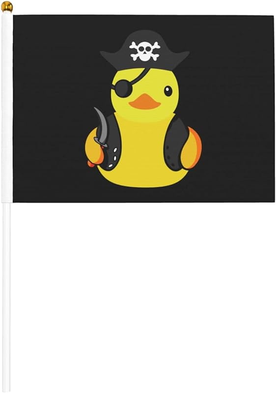 Pirate Rubber Duck Garden Flag 28 X 40 Inch Outdoor Floral Mini Yard ...