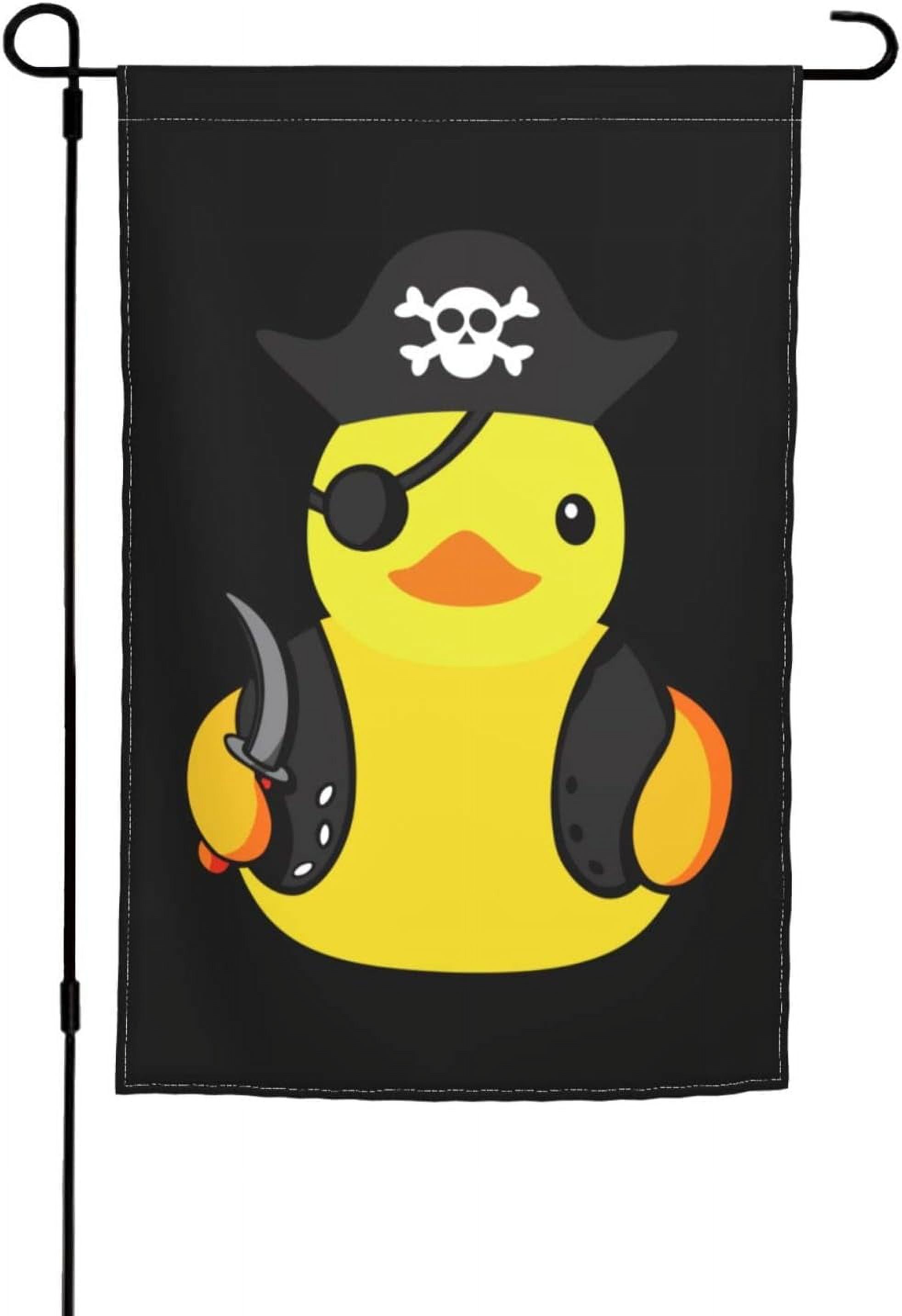 Pirate Rubber Duck Garden Flag Outdoor 12 X 18 Inch Mini Yard House ...