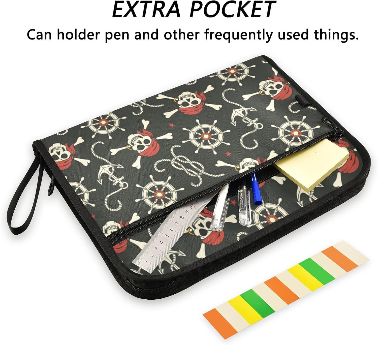 Pirate Rudder Anchor Expanding File Folder Rope Skull Accordion Filing ...