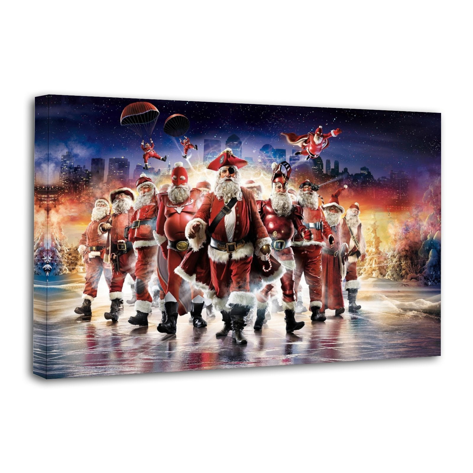 Pirate, Santa Clause Christmas Painting On Canvas Wall Art Poster ...