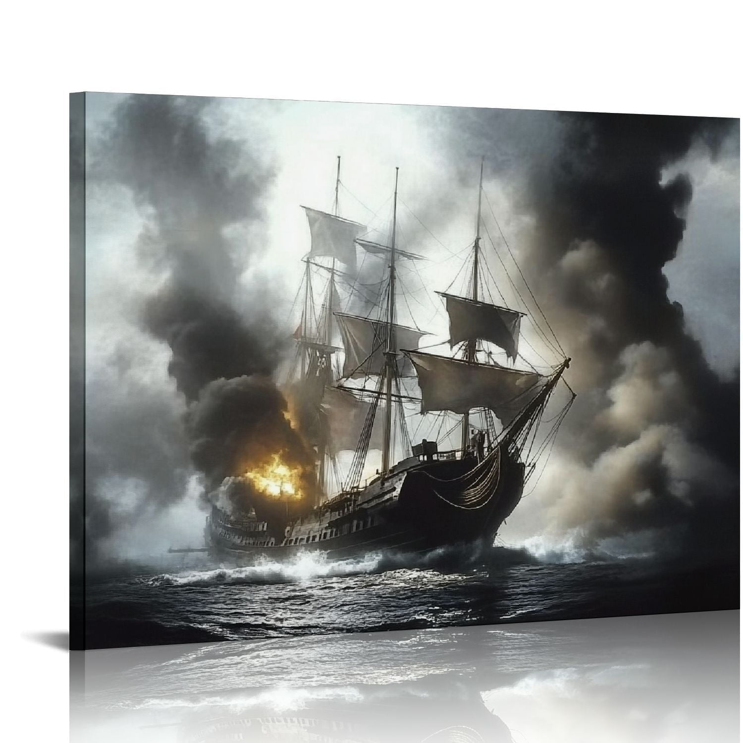 Pirate Ship Canvas Wall Art, Pirate Ship Wall Art, Pirate Ship Print ...