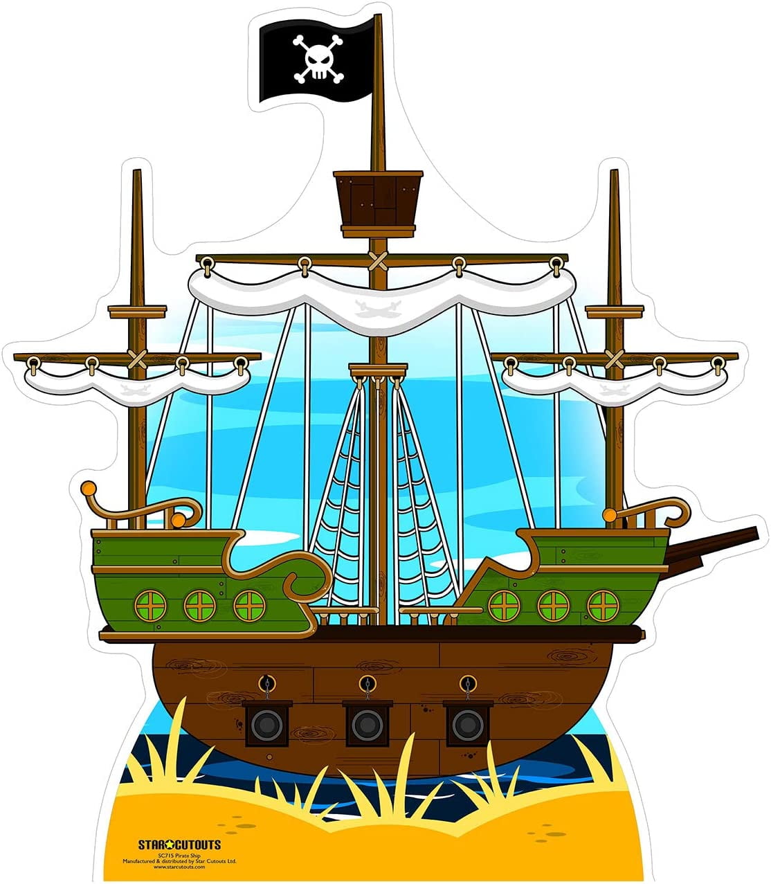 Pirate Ship Cardboard Cutout Cardboard Cutout - Walmart.com