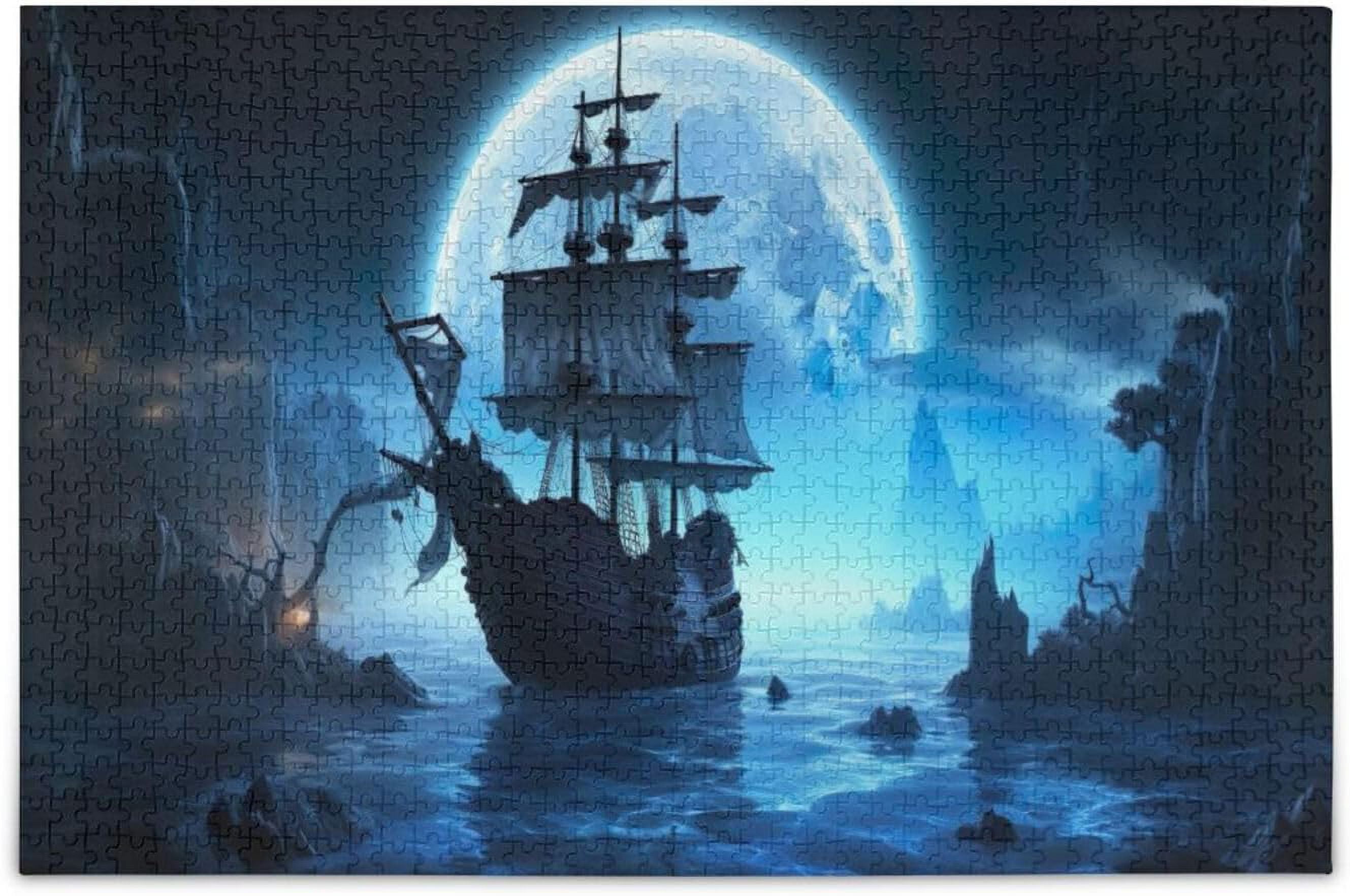 Pirate Ship Jigsaw Puzzles for Adults 1000 Pieces, Puzzles for Adults ...