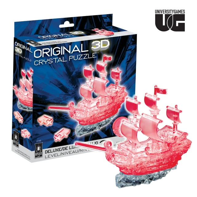 Pirate Ship Original 3D Crystal Puzzle from BePuzzled, Ages 12 and Up ...