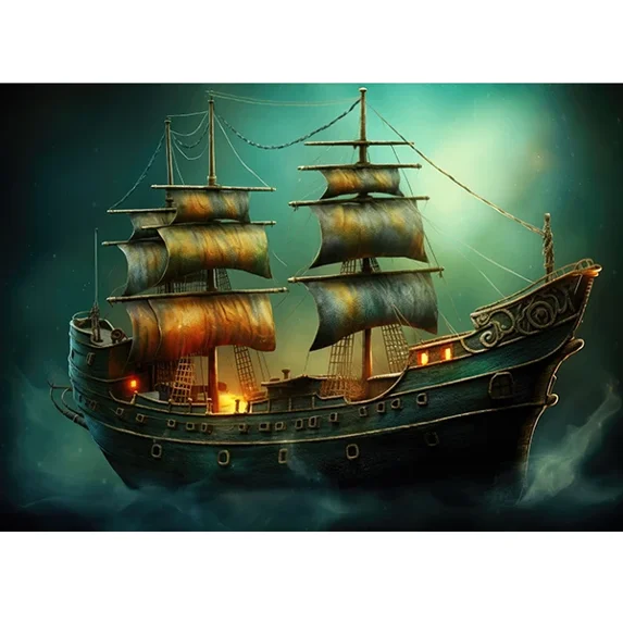 Pirate Ship Party Photography Backdrop l Map Island Treasure Hunt Baby ...