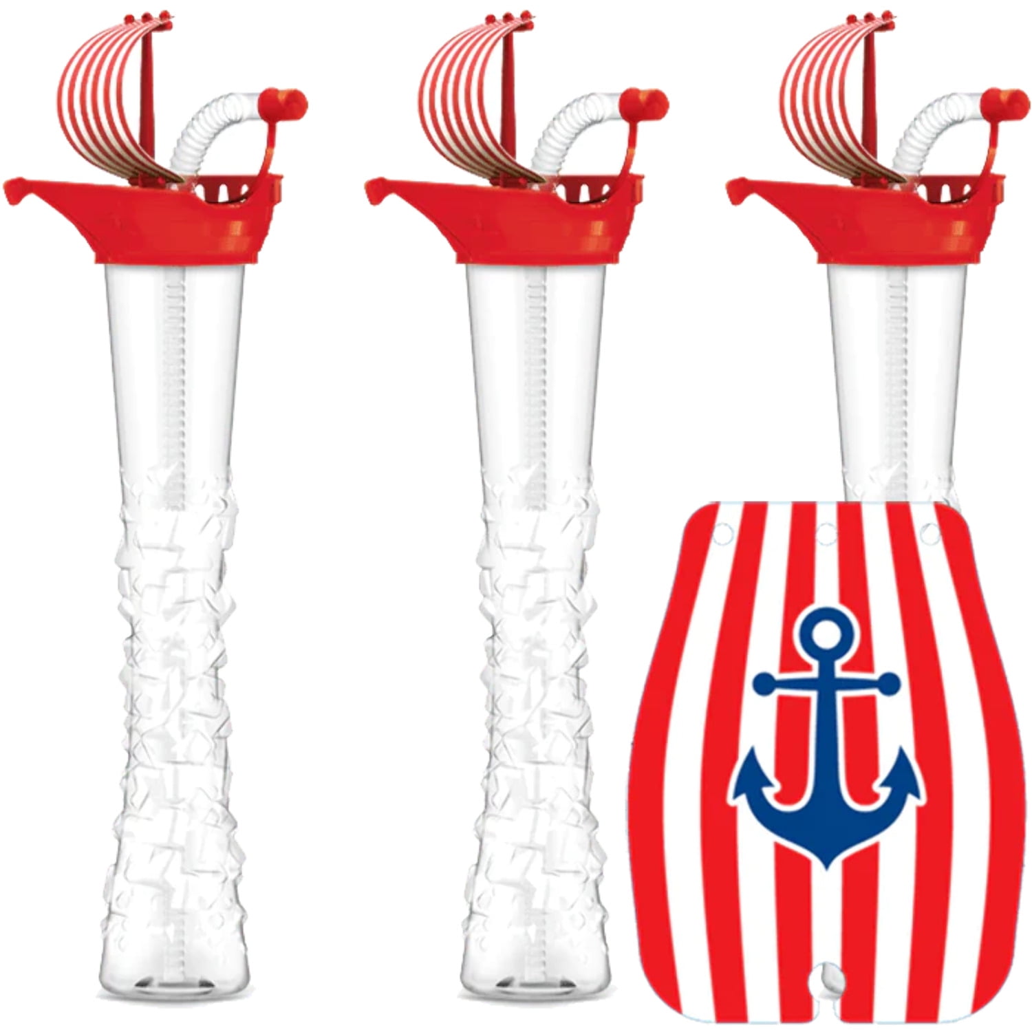 Pirate Ship Party Yard Cups (Pack of 54 cups with Brown Ships) - First ...