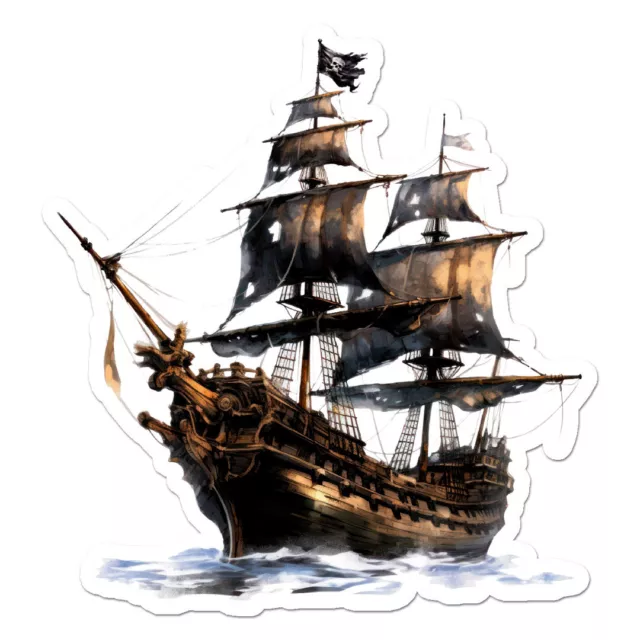 Pirate Ship Sail Sticker Phone Decal Water Bottle Stickers Car Decals ...