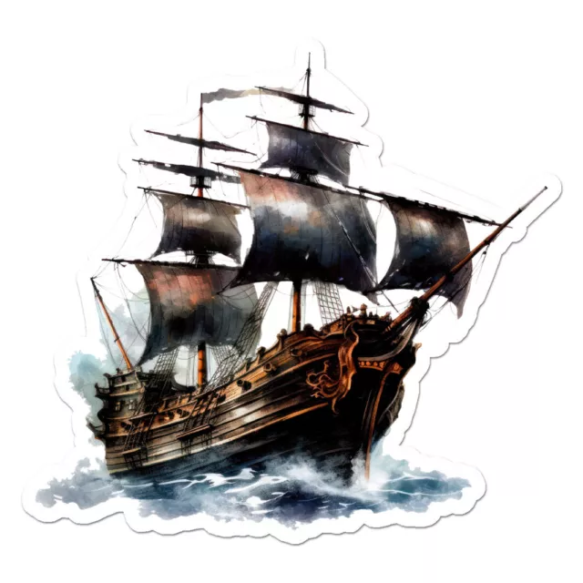 Pirate Ship Sail Sticker Phone Decal Water Bottle Stickers Car Decals ...
